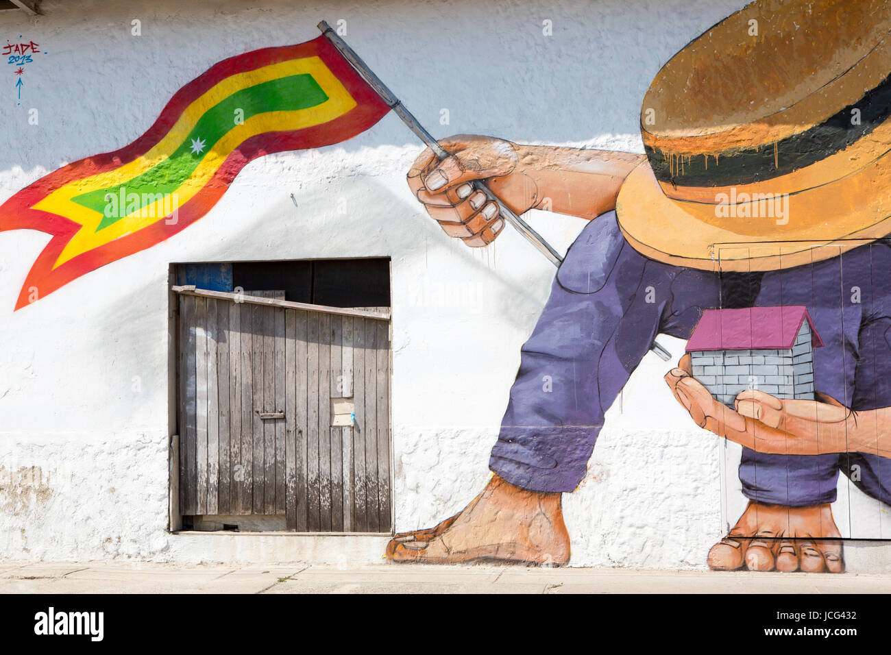 Drapeau colombien peinture Banque de photographies et d’images à haute ...