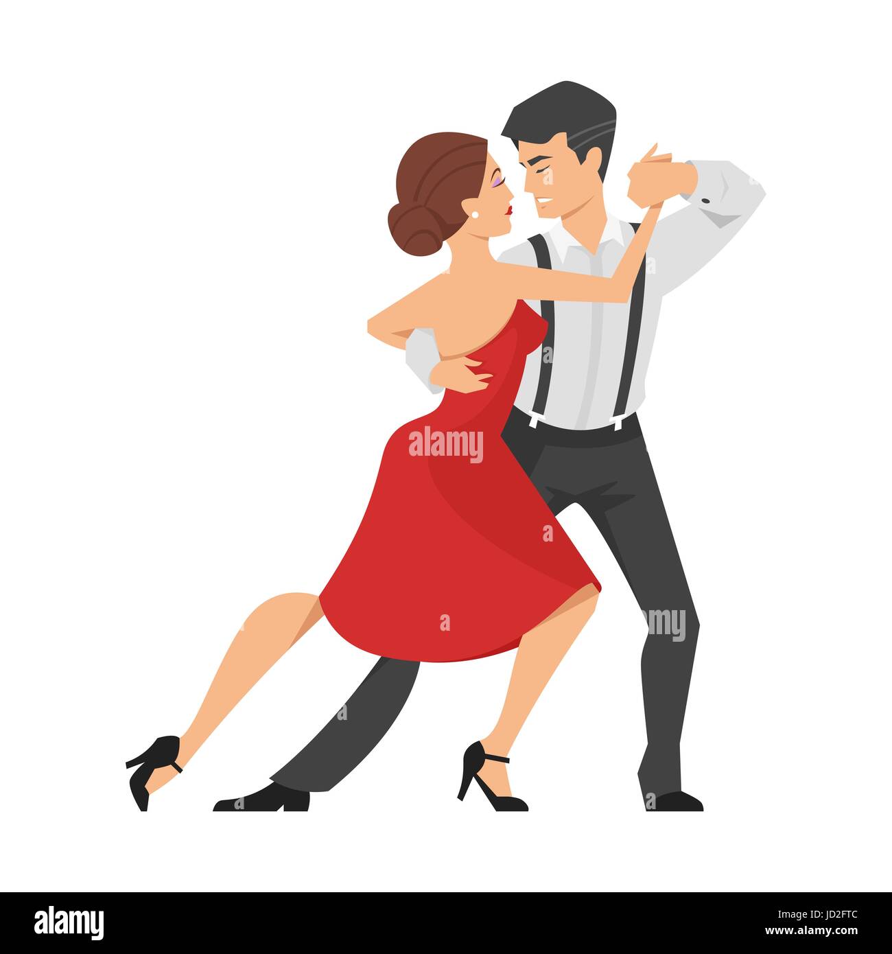 Vector couple dancing tango illustration Banque de photographies et d ...