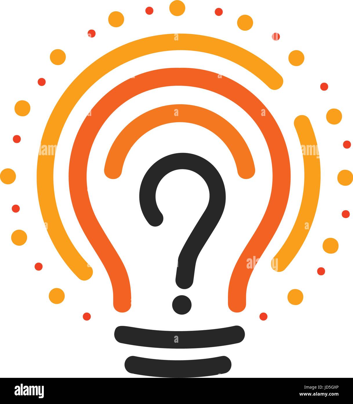 Nouveau point d'interrogation, télévision cartoon lumineux ampoule. Les ...