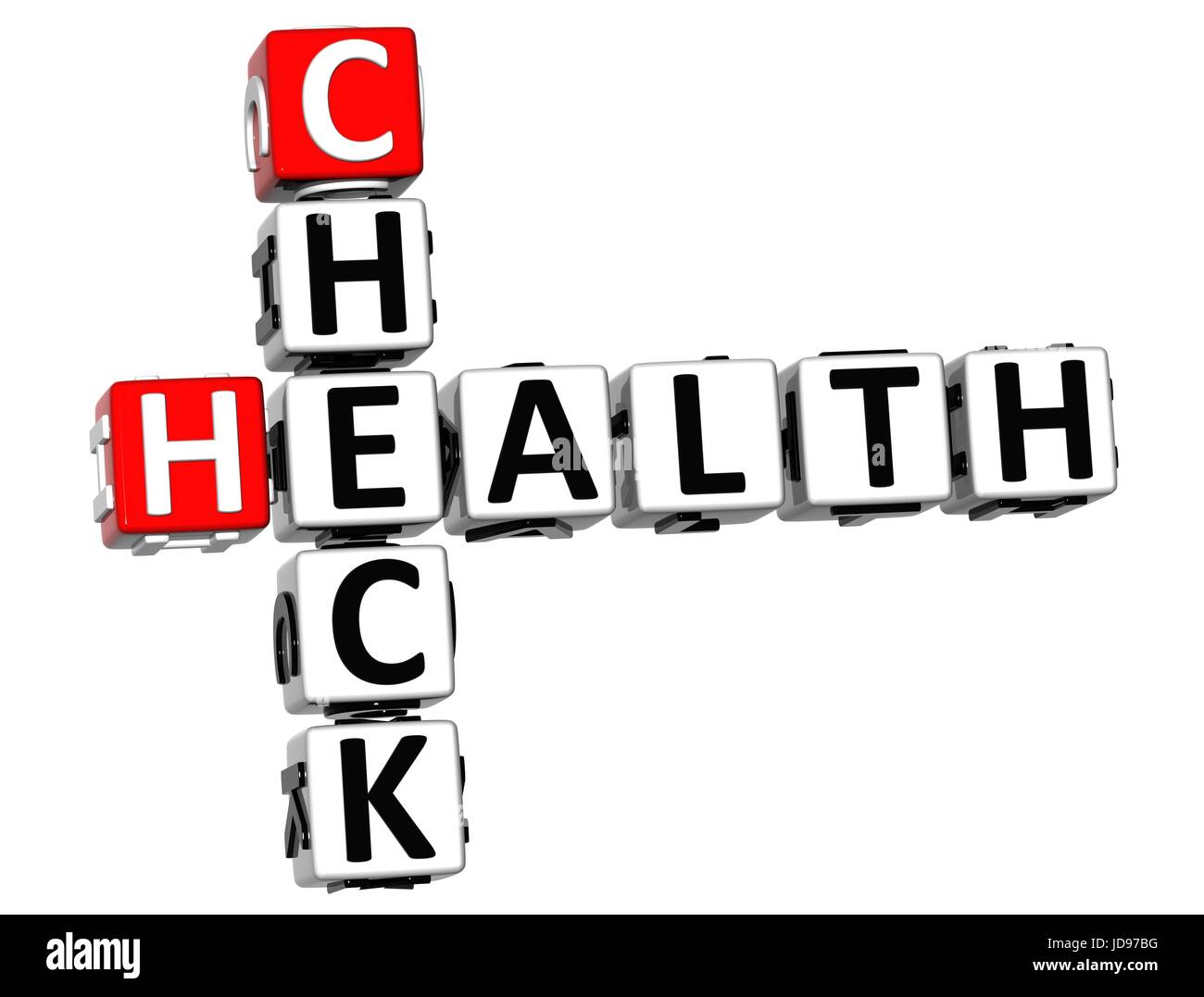 Mots croisés Santé 3D sur fond blanc Photo Stock - Alamy
