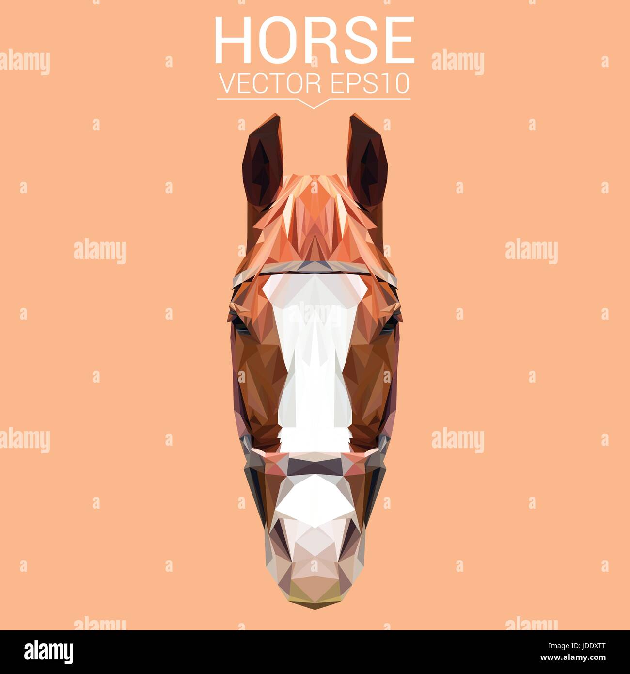 Illustration vectorielle de cheval low poly design triangle Banque de ...