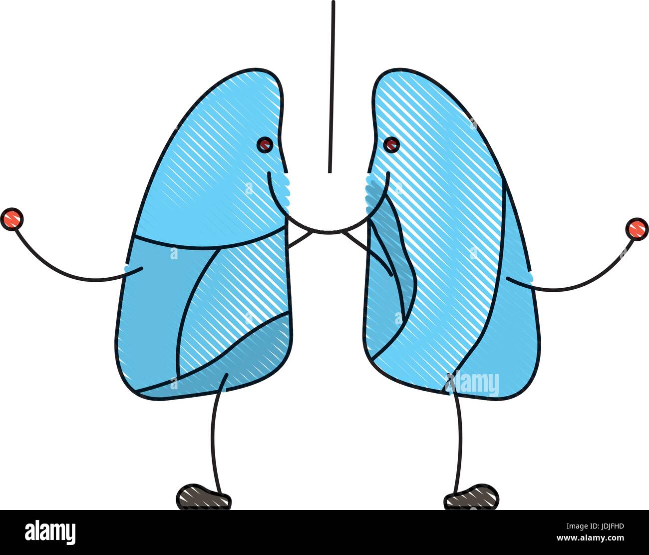 Crayon couleur caricature silhouette visage heureux avec système ...