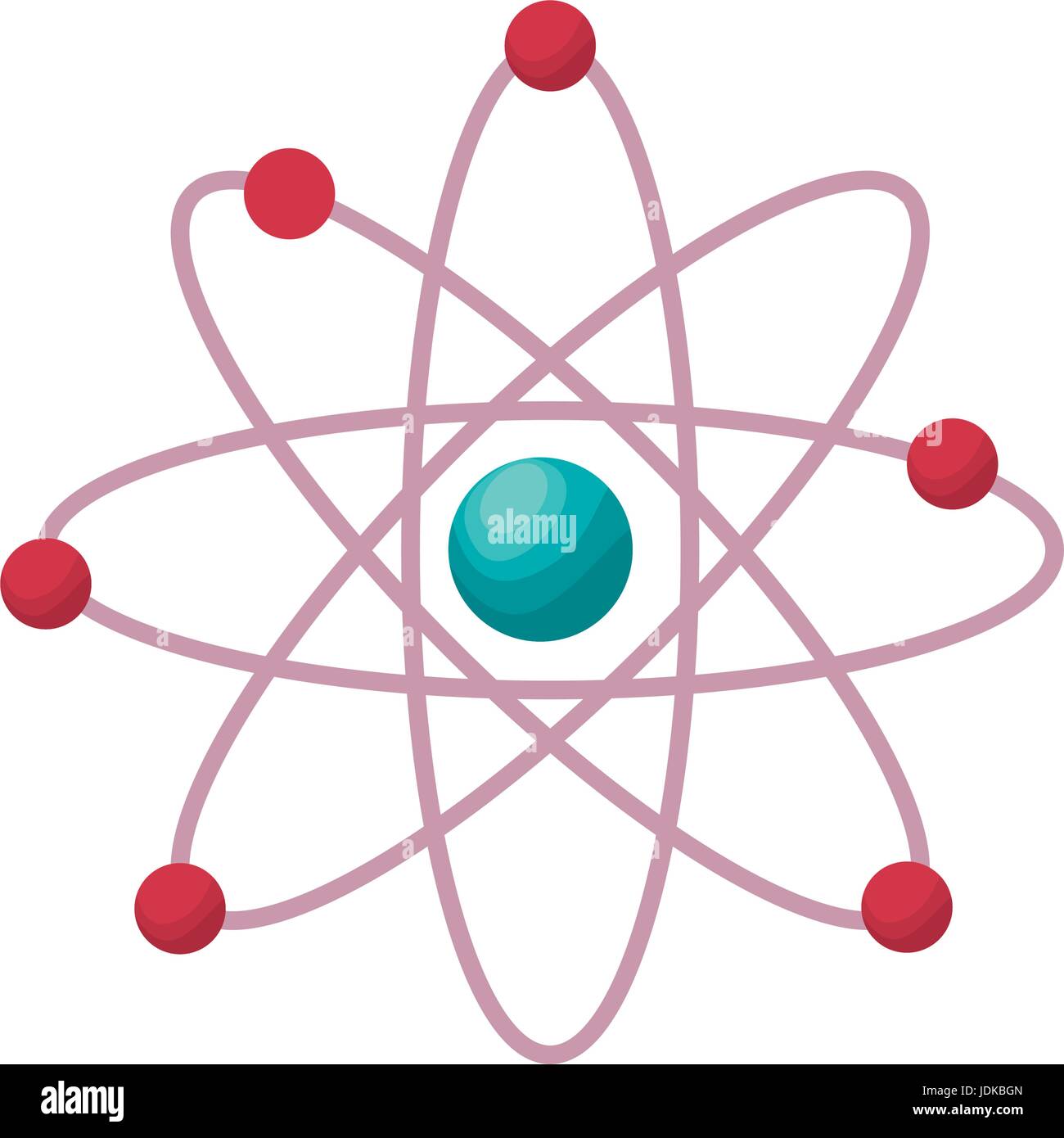 Symbole chimique de l'atome symbole de la science Image Vectorielle ...