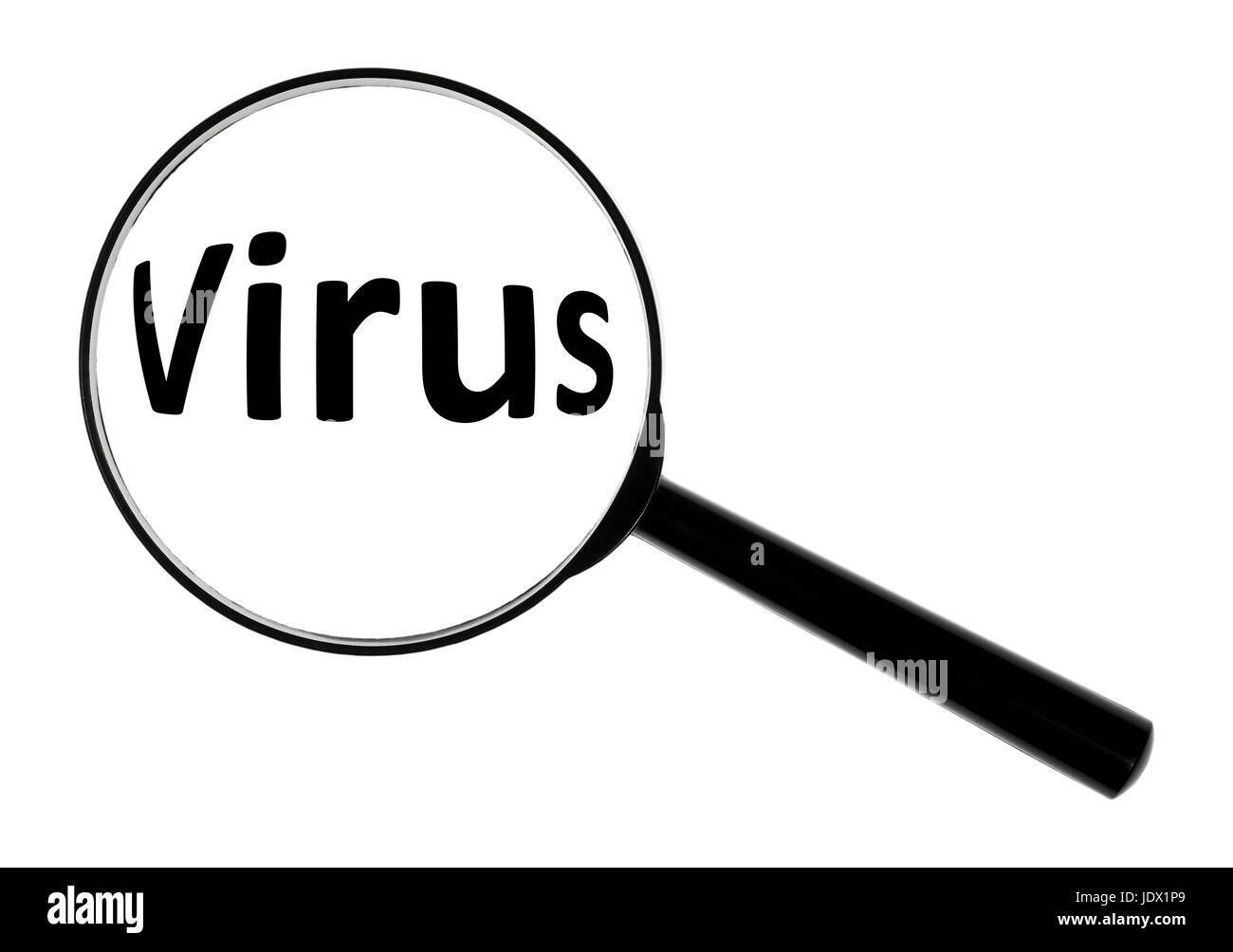 Virus informatique symbole Banque d'images noir et blanc - Alamy