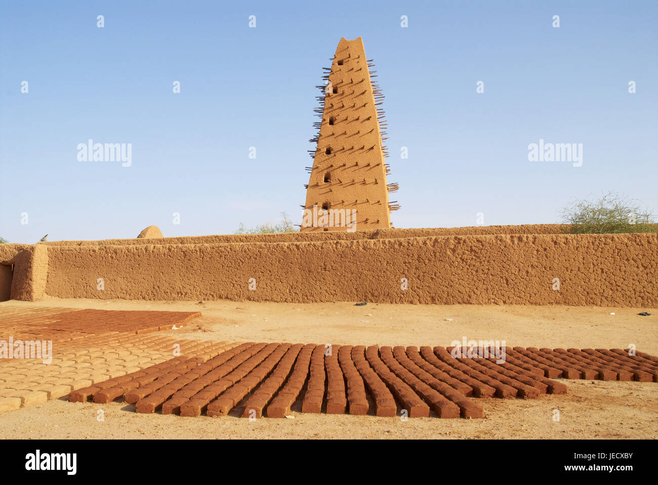 L'Afrique, Niger, Agadez, mosquée Banque D'Images, Photo Stock ...