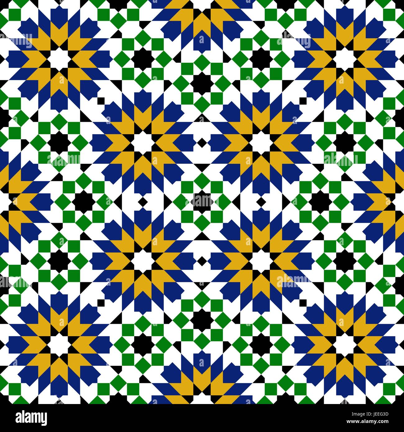 Zellige marocain Banque d'images vectorielles - Alamy