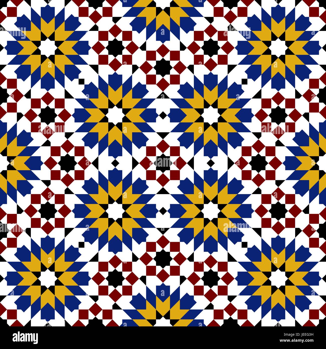 Seamless zellige marocain Image Vectorielle Stock - Alamy