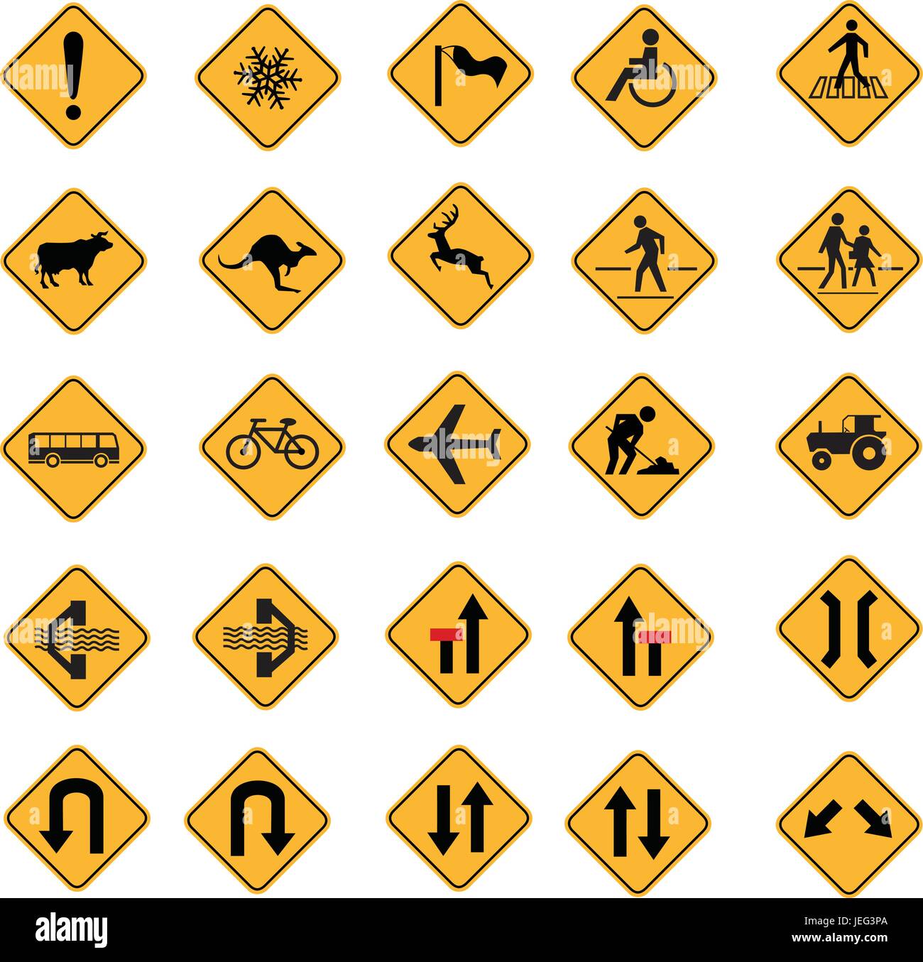 Vecteur De Panneaux De Signalisation Et De Symboles