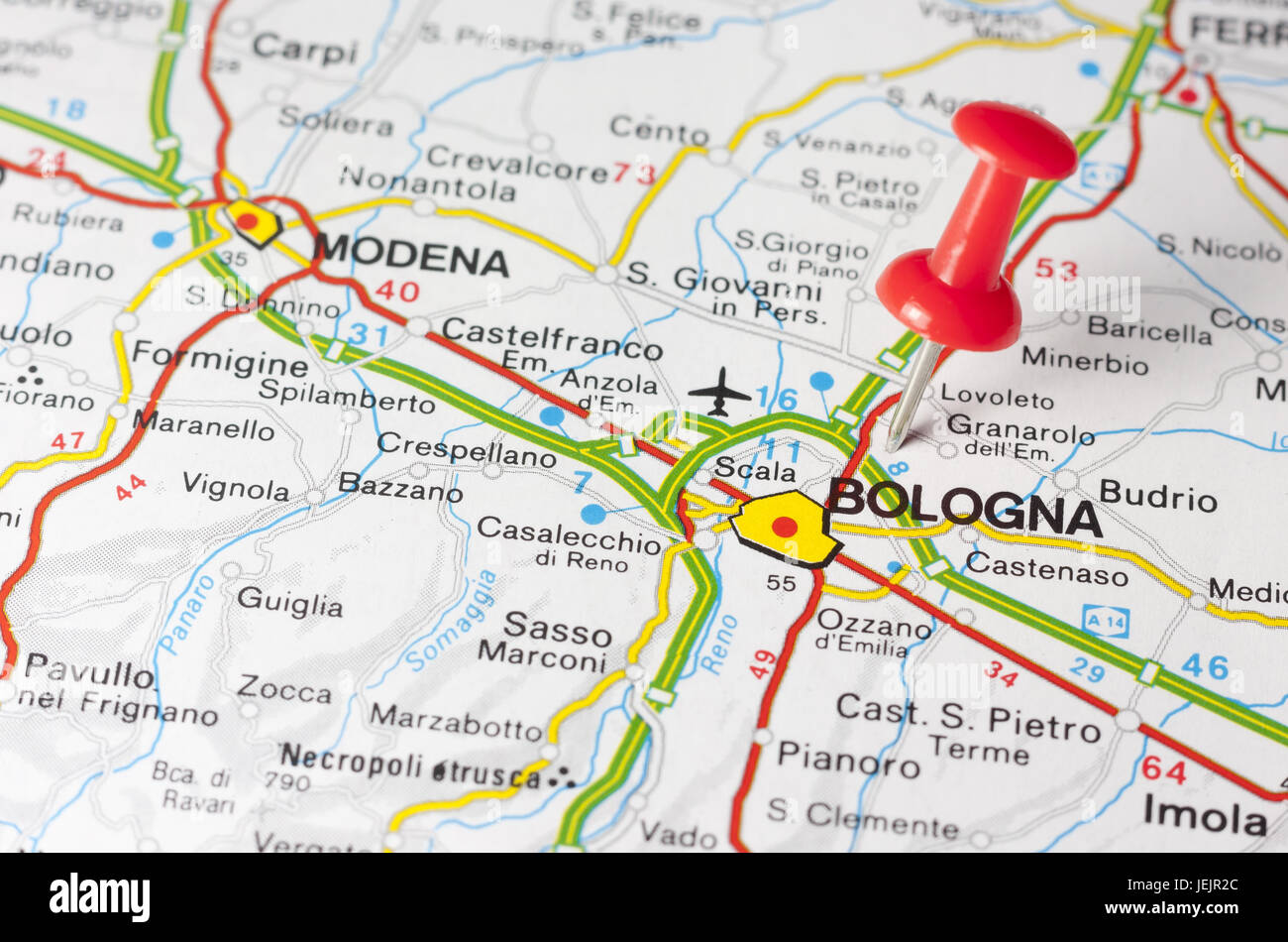 Bologna italy map Banque de photographies et d’images à haute ...
