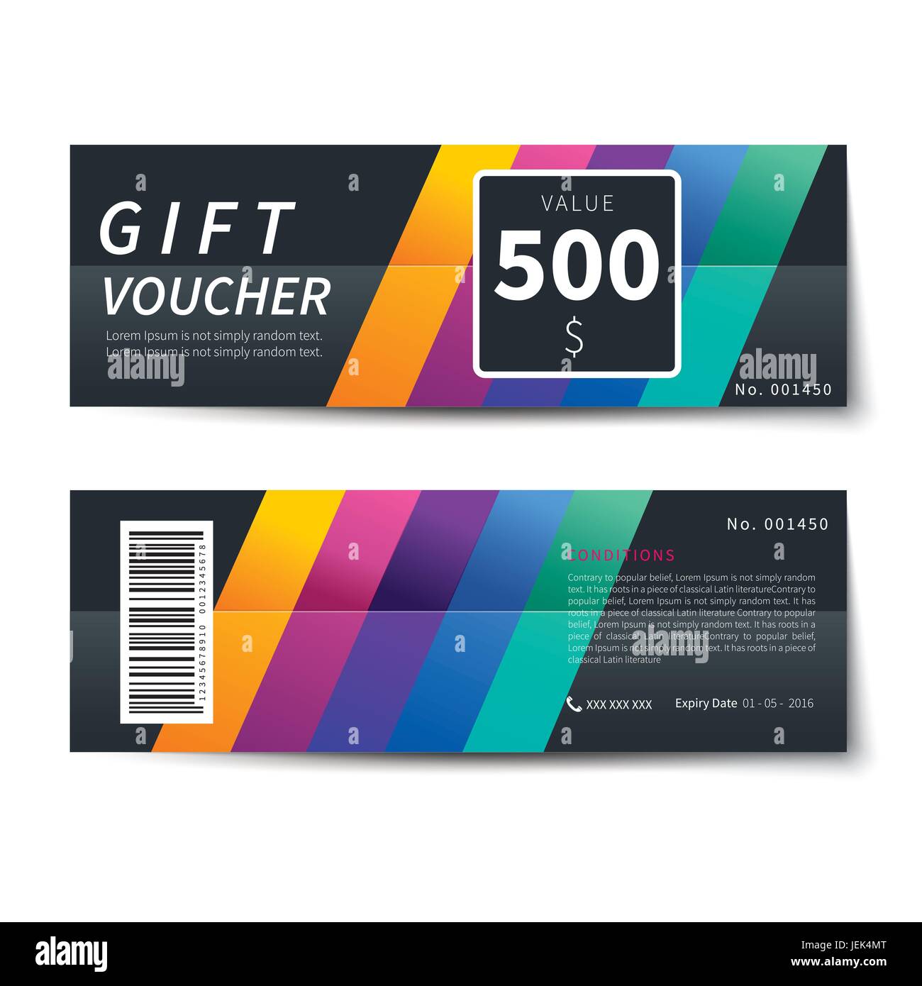 Gift voucher template Banque de photographies et d’images à haute ...