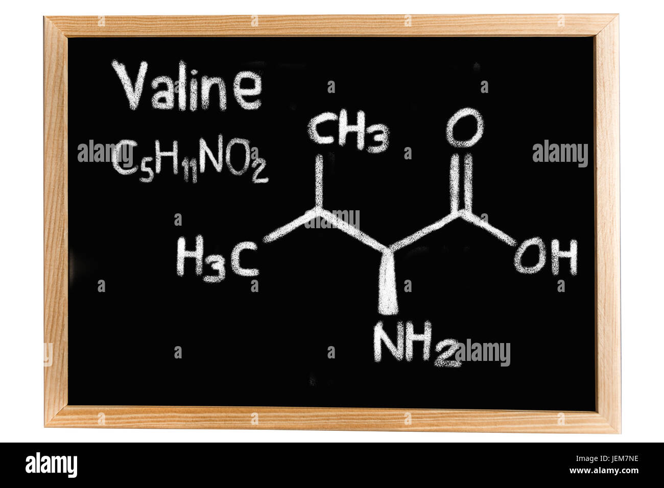 Formule chimique de la valine Banque de photographies et d’images à ...