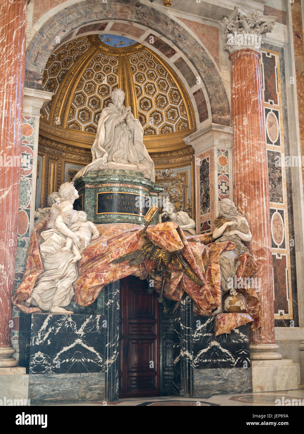 Le pape Alexandre VII tombe par Bernini Photo Stock - Alamy