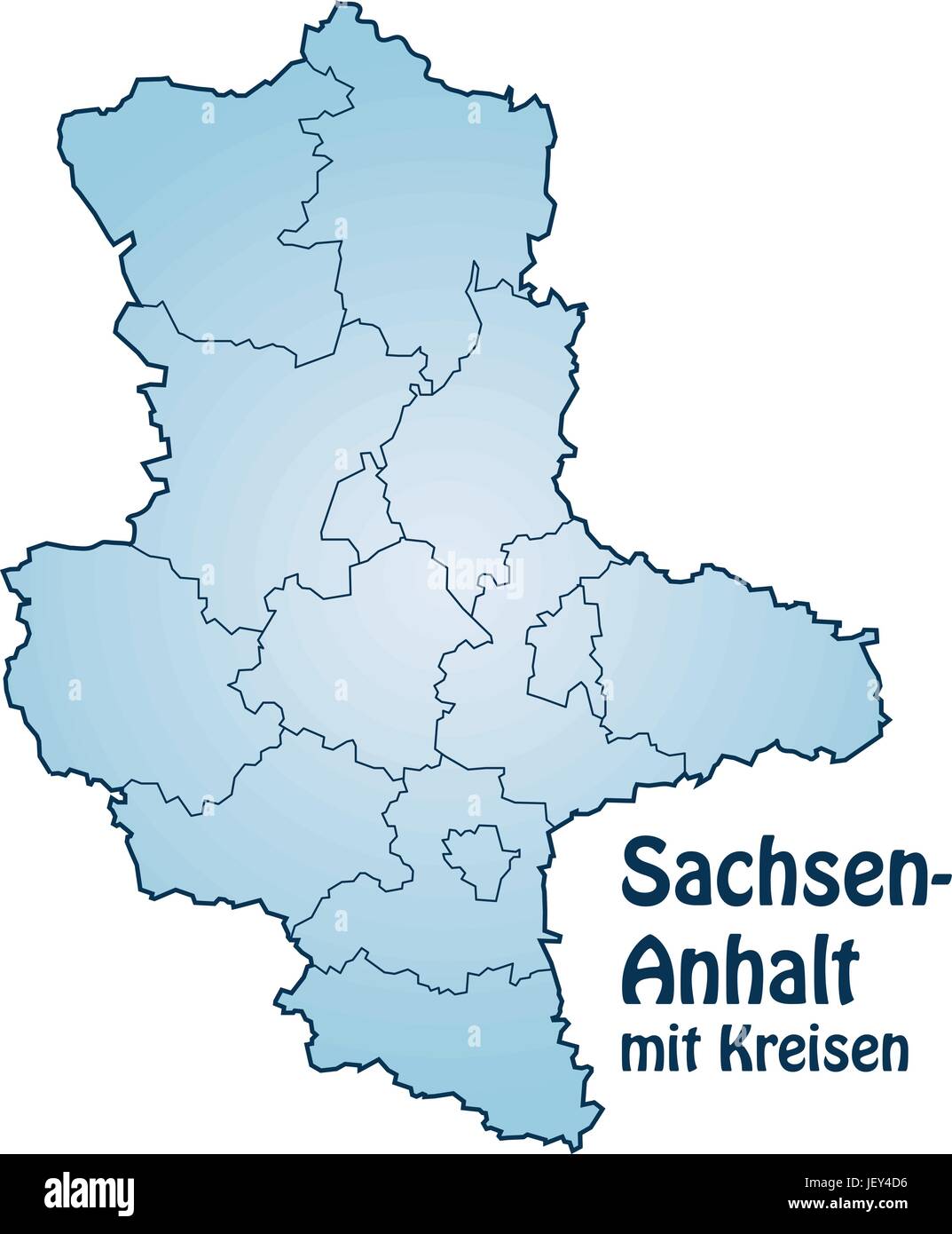 La carte de SAXE-ANHALT avec bordures en bleu Image Vectorielle Stock ...