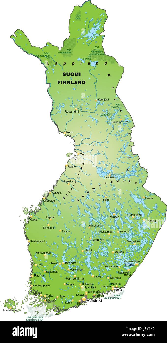 Carte de la finlande Banque de photographies et d’images à haute ...