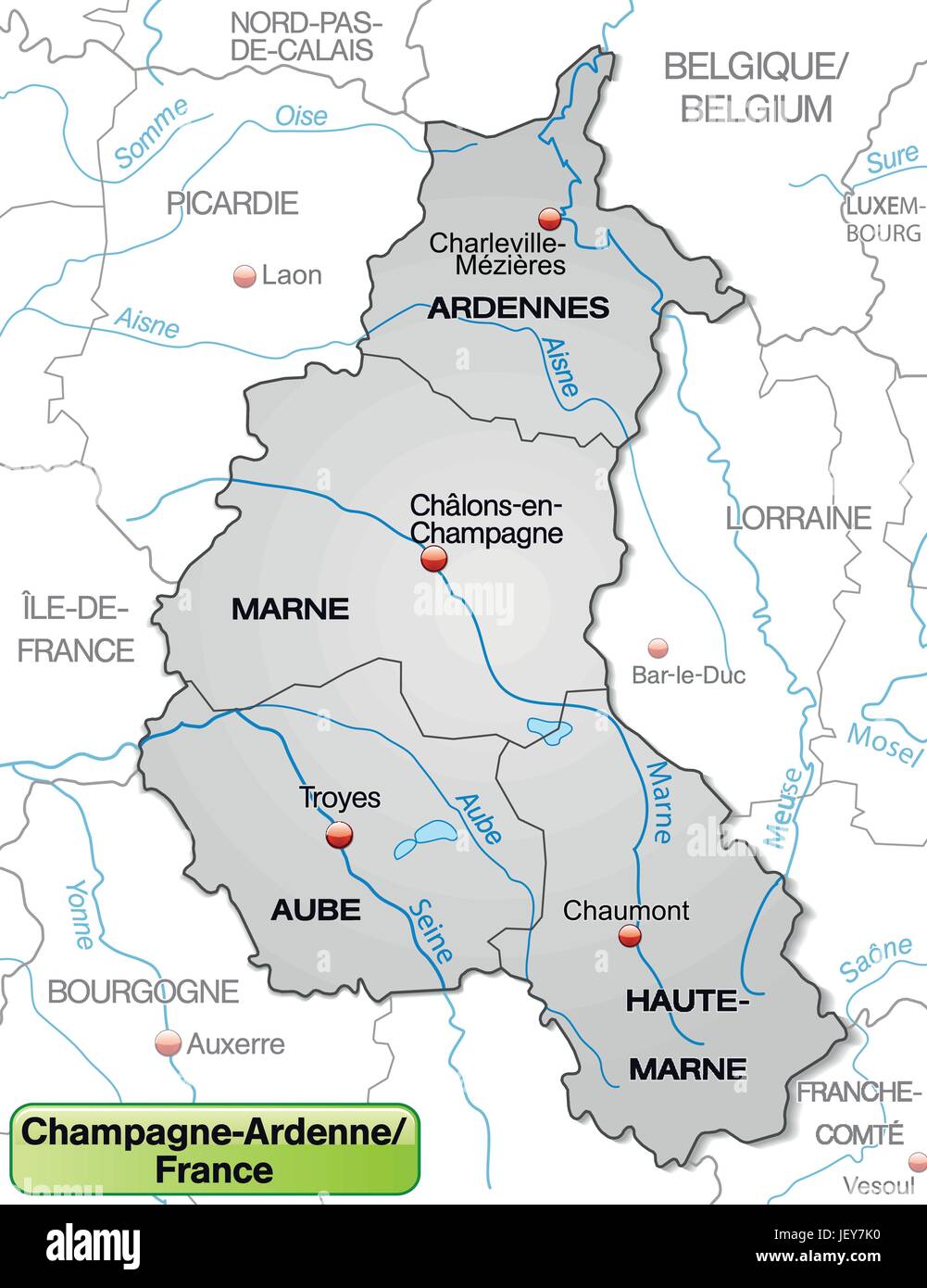 Champagne ardenne map Banque de photographies et d’images à haute ...