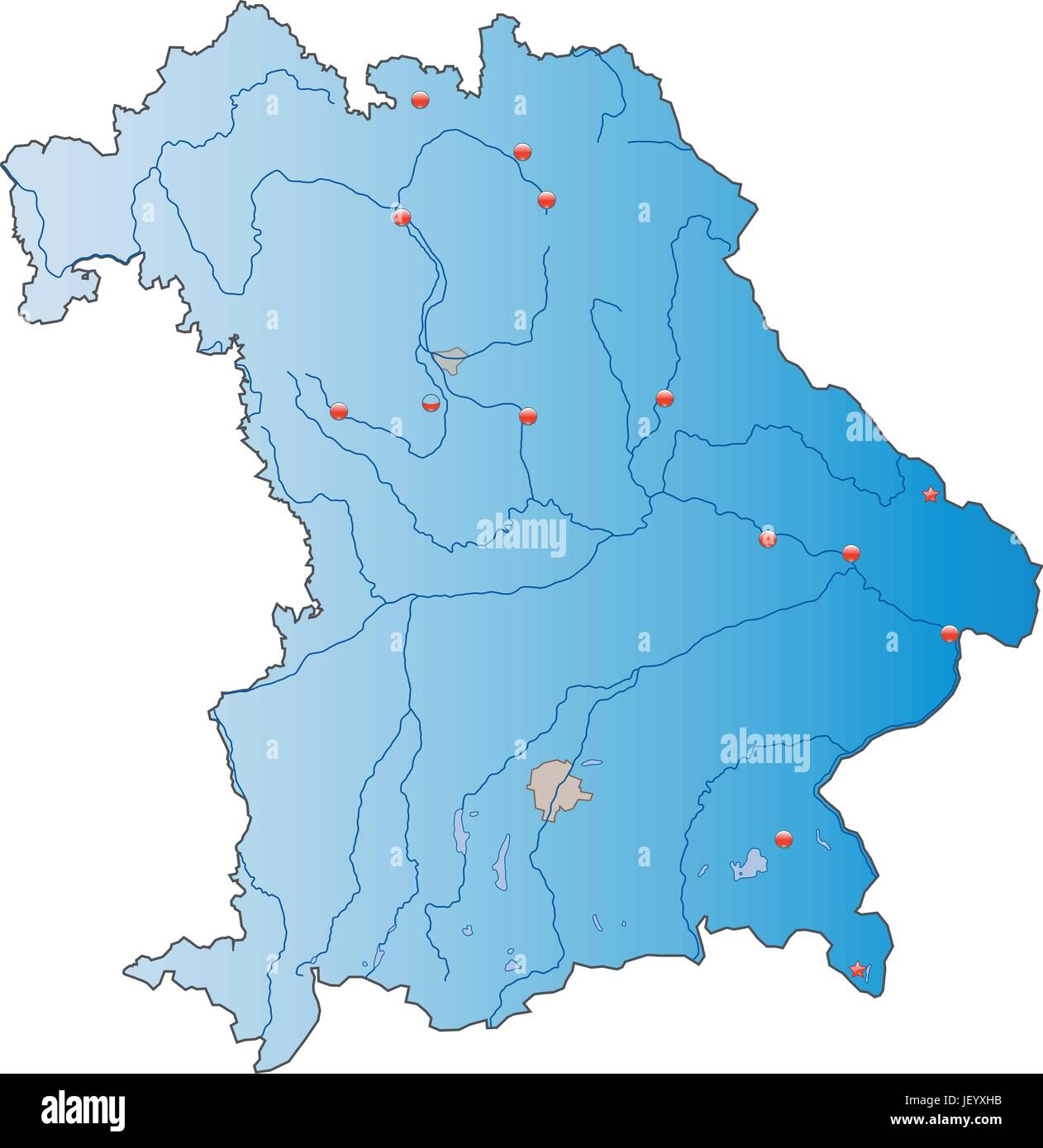 La Bavière, de l'état, carte, atlas, carte du monde, carte, Bavaria ...