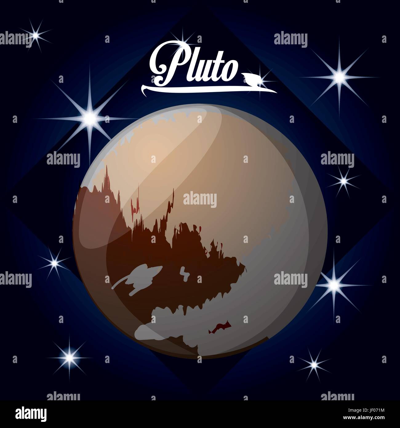 Planète Pluton dans le système solaire création Image Vectorielle Stock ...