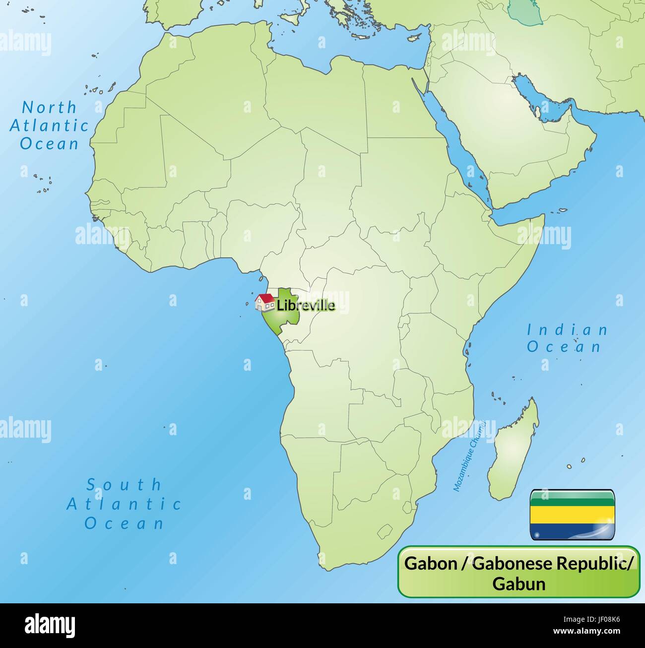 Carte du gabon Banque de photographies et d’images à haute résolution ...