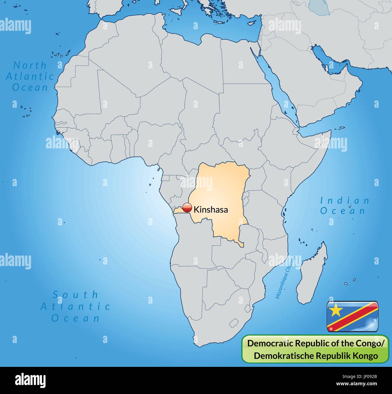 Democratic republic congo africa map Banque de photographies et d ...