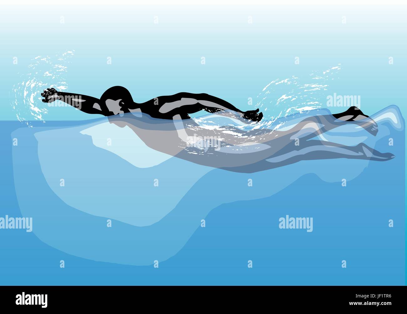 Piscine sportive ouverte Banque d'images vectorielles - Alamy