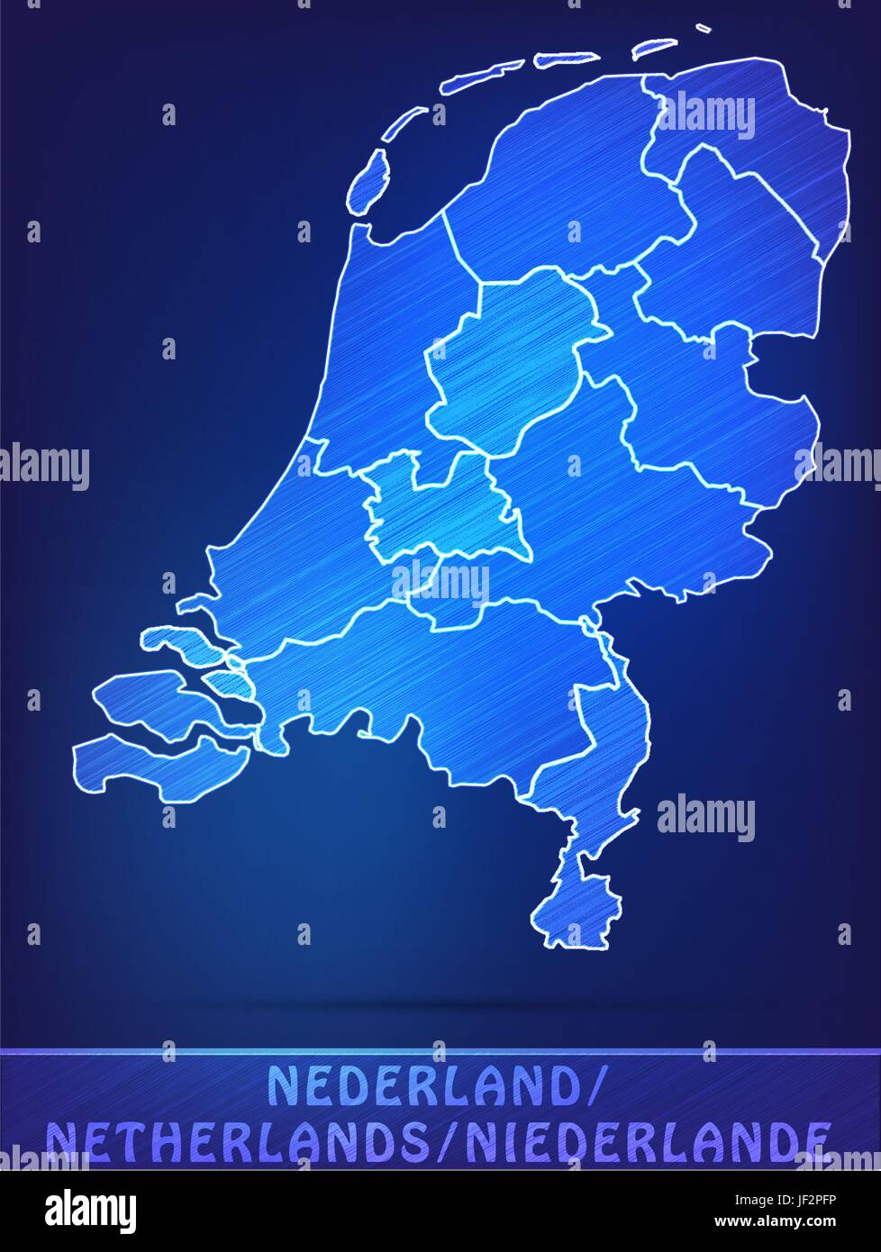 Carte des Pays-Bas Image Vectorielle Stock - Alamy