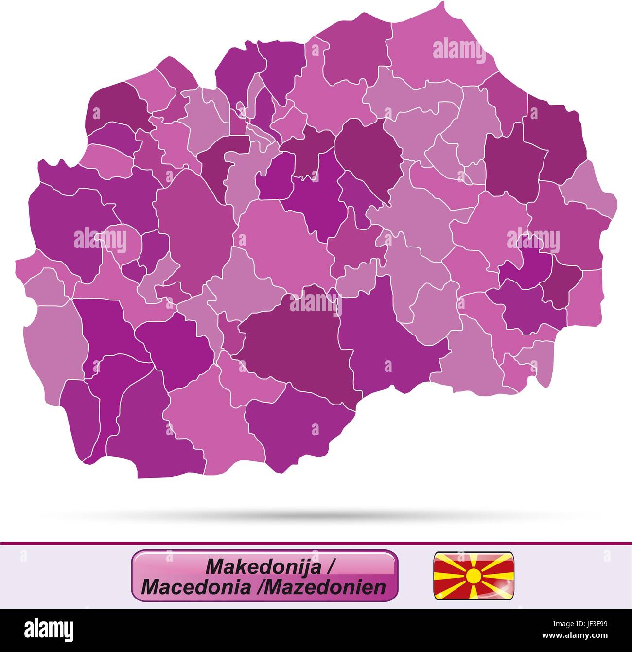 Macedoine carte Banque d'images vectorielles - Alamy