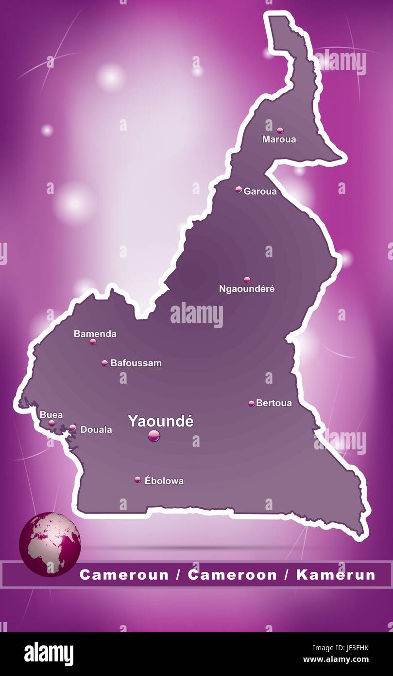 Carte cameroun Banque d'images vectorielles - Alamy