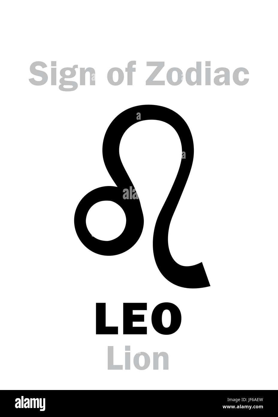 Le lion signe du zodiaque pictogramme Banque de photographies et d ...