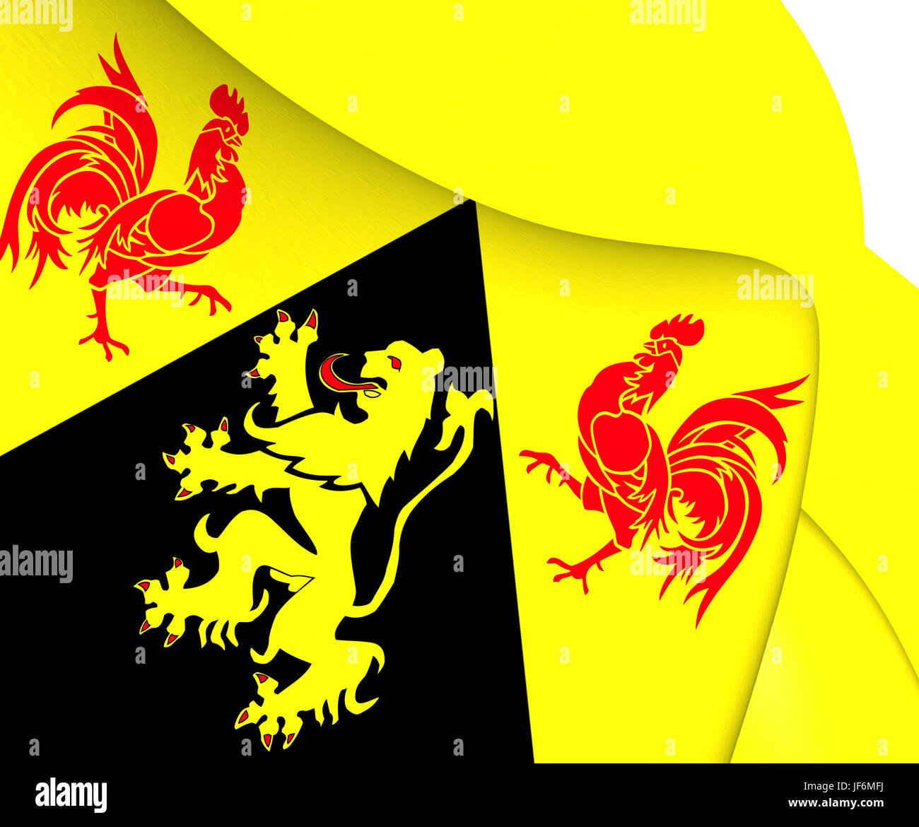 Drapeau de brabant wallon Banque de photographies et d’images à haute résolution - Alamy