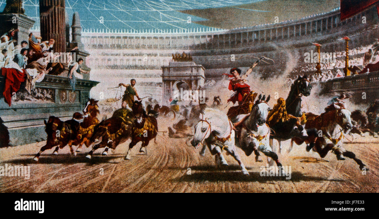 Rome - "La course de chars' c.1882 après peinture par Alexander von ...