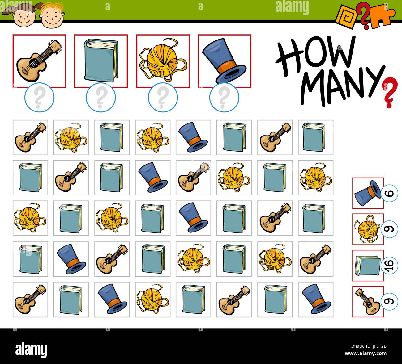 Numérotation cartoon Banque d'images vectorielles - Alamy