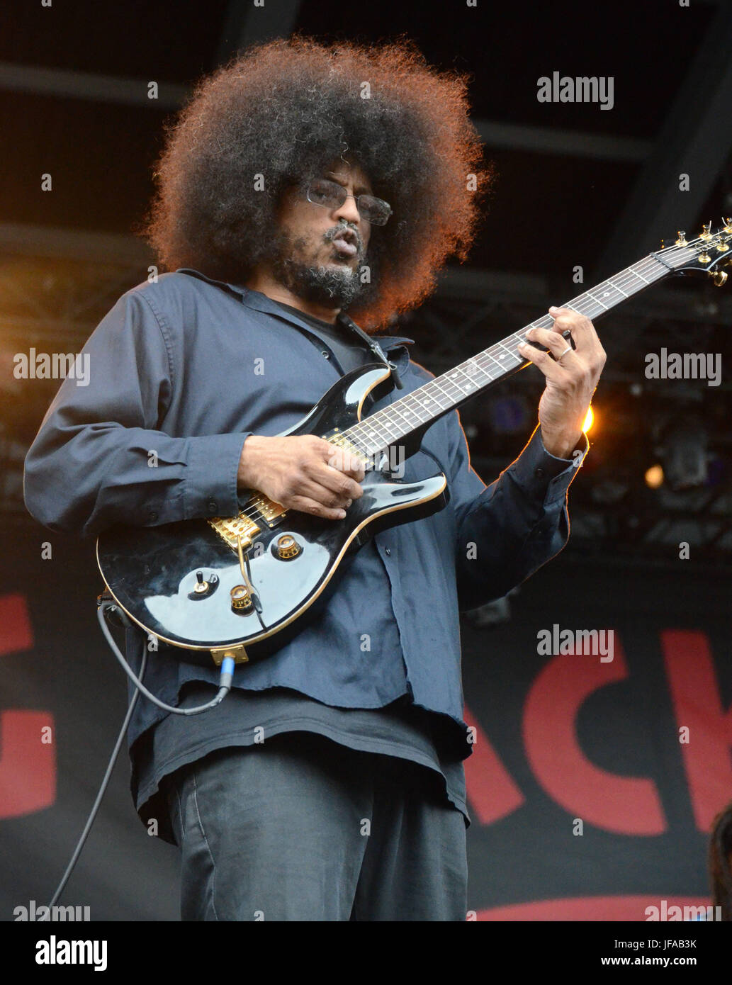Milwaukee, Wisconsin, États-Unis. 29 Juin, 2017. Le guitariste Rocky ...