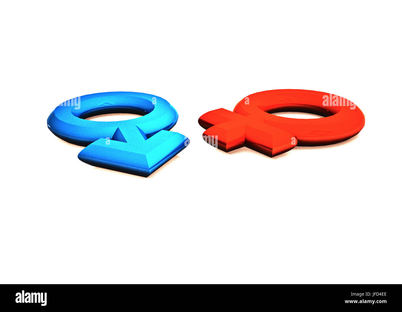 L'homme et la femme des symboles. 3D render Photo Stock - Alamy