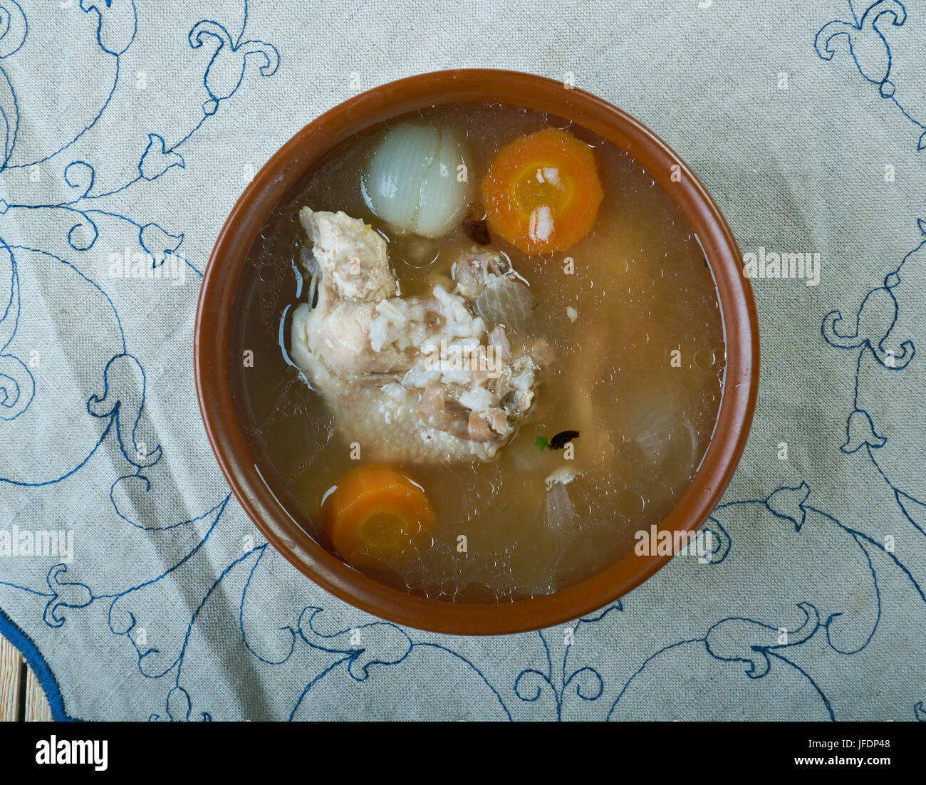 Soupe au poulet turc Banque de photographies et d’images à haute ...