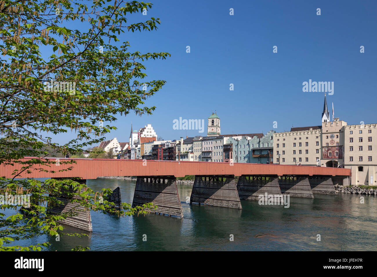 Innbrucke et bruck gate avec la vieille ville Banque de photographies ...