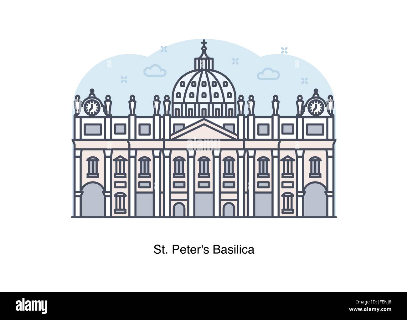 Basilique papale di san pietro Banque d'images vectorielles - Alamy
