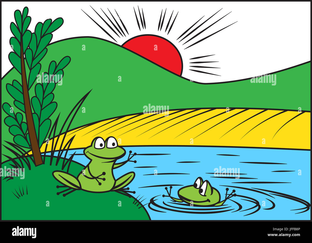 Grenouille aux yeux brillants Banque de photographies et d’images à ...