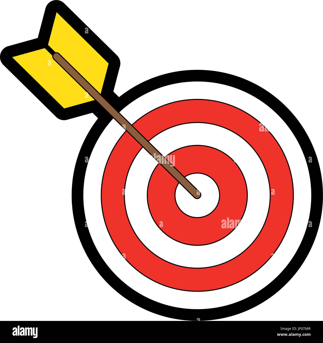 Symbole cible de fléchettes Image Vectorielle Stock - Alamy