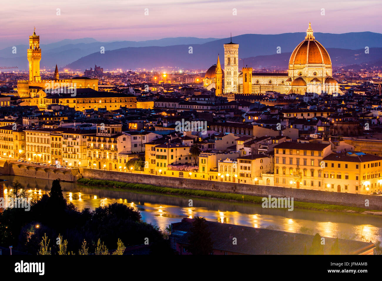 Florence, Toscane, Italie, paysage urbain et de la cathédrale et la ...