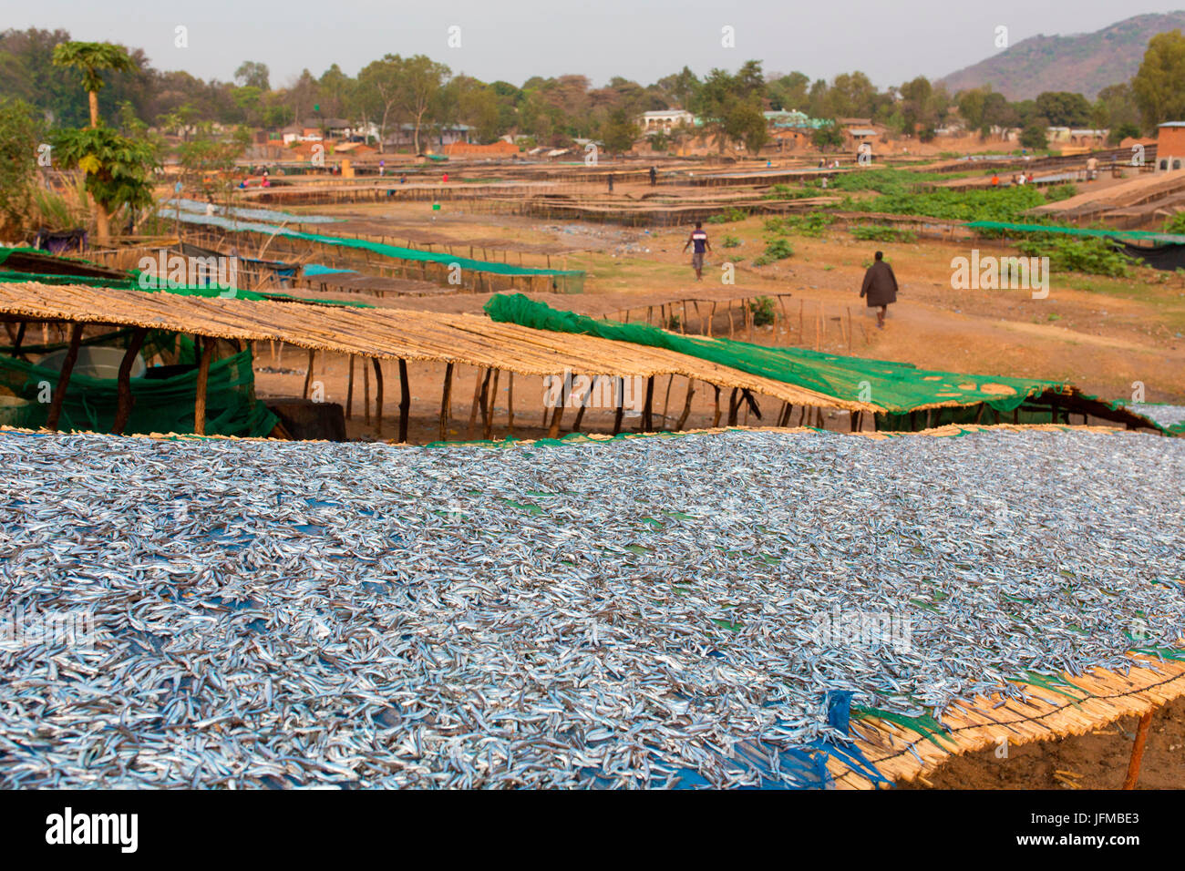 Salima district fish market at lake malawi Banque de photographies et d ...