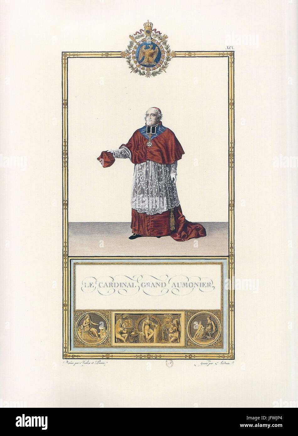 Le cardinal Fesch Chaplain General Grand sacre Napoléon Audouin Percier ...