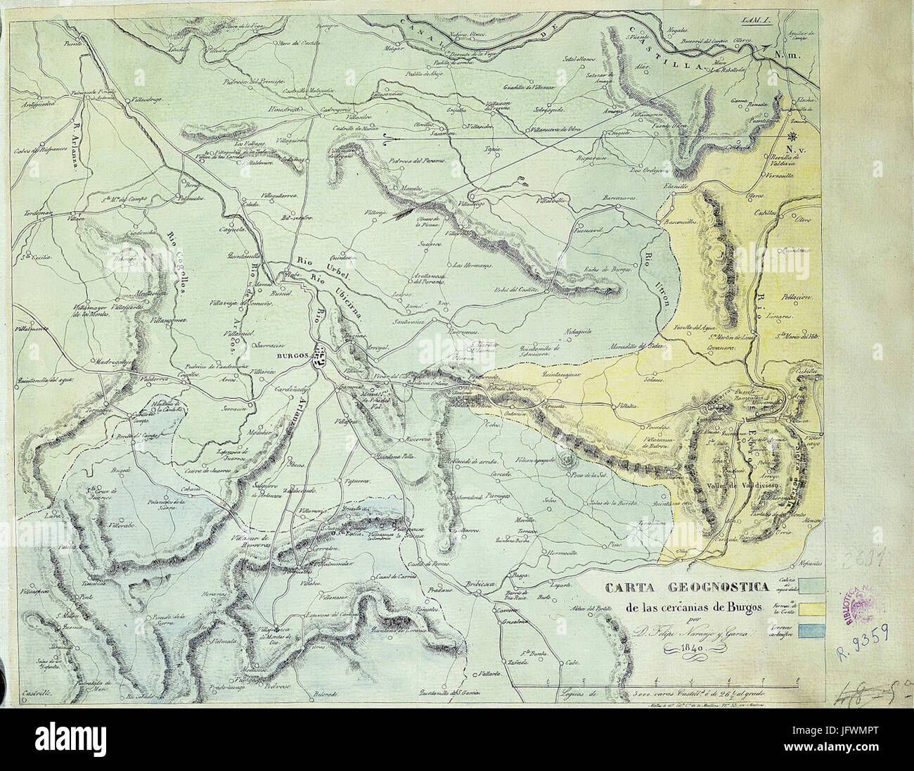 Geognóstica Carta de las cercanías de Burgos, de Felipe Naranjo y Garza ...