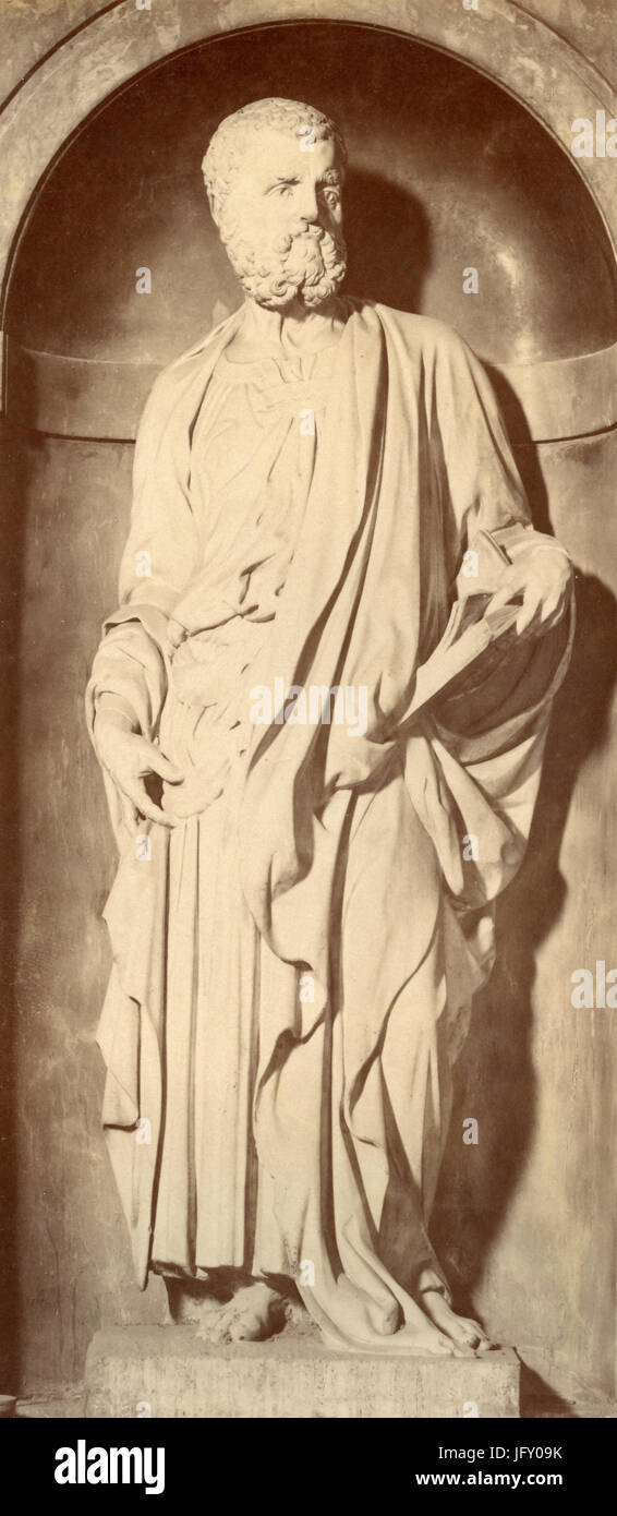 Saint Pierre Apôtre, statue en marbre par Baccio Bandinelli, Florence ...