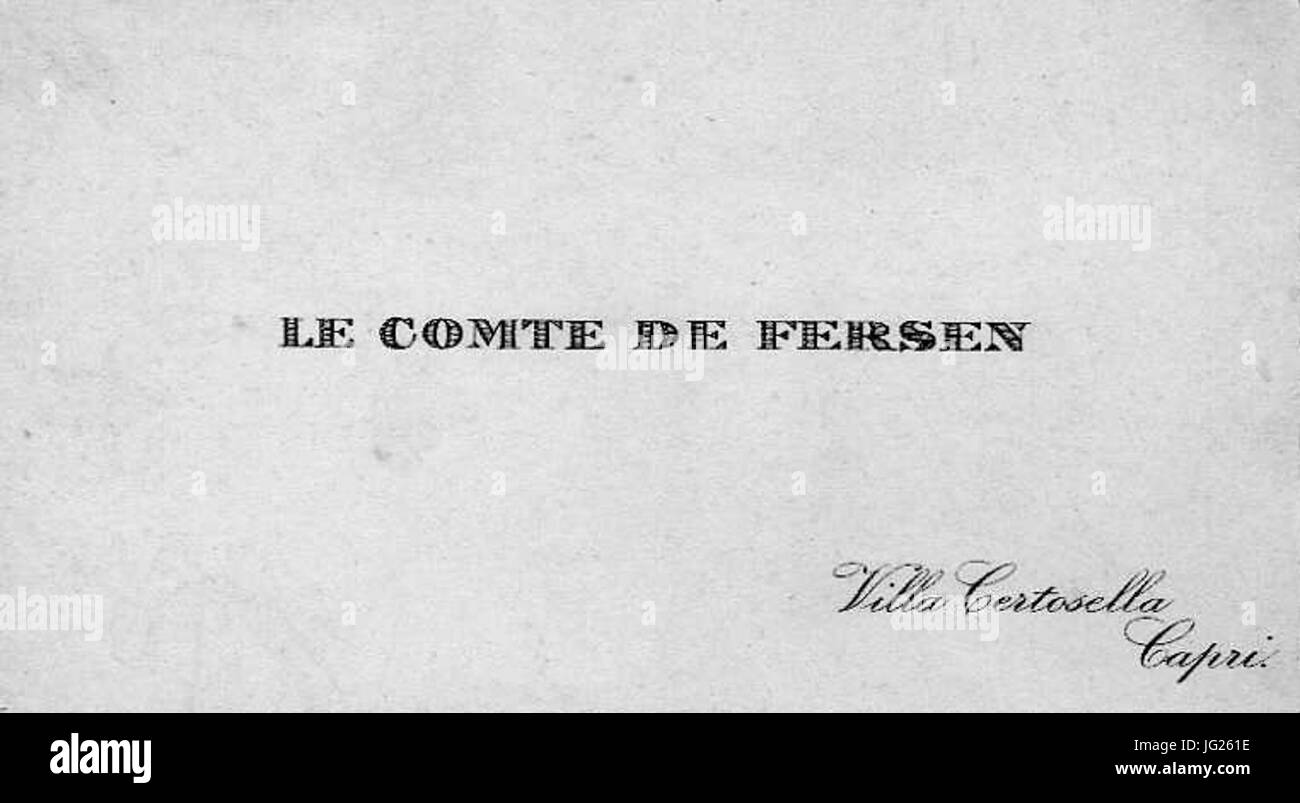 Fersen adelsward Banque de photographies et d’images à haute résolution ...