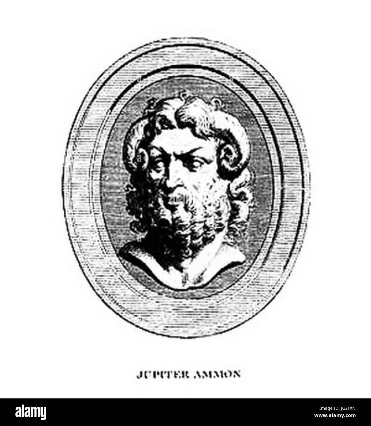 Jupiter ammon Banque d'images noir et blanc - Alamy