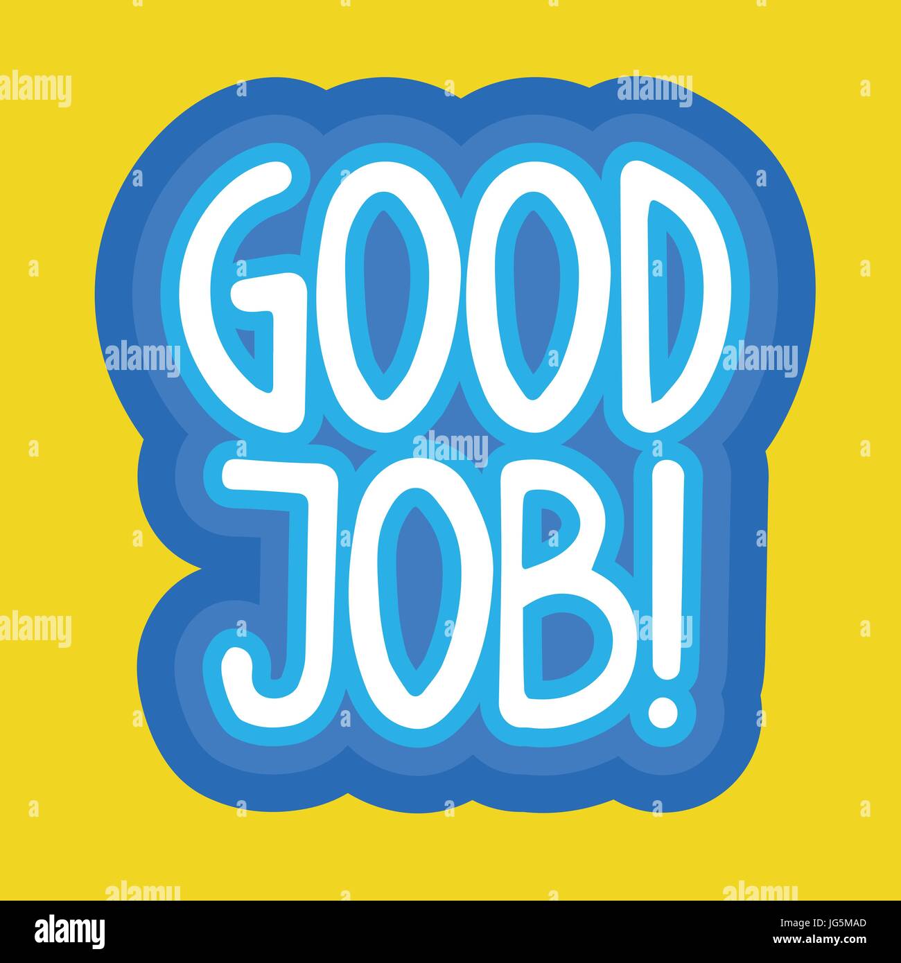 Bon travail autocollant Banque de photographies et d’images à haute ...