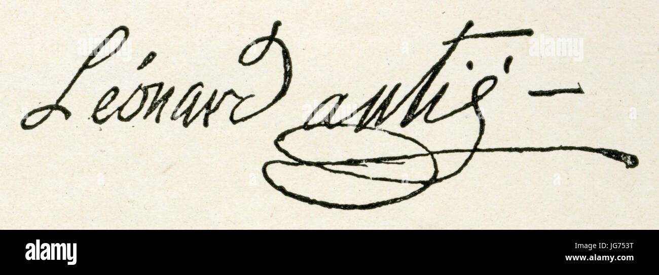 La signature de Léonard Autié de 'Souvenirs de Léonard' 1905 p157 Photo ...