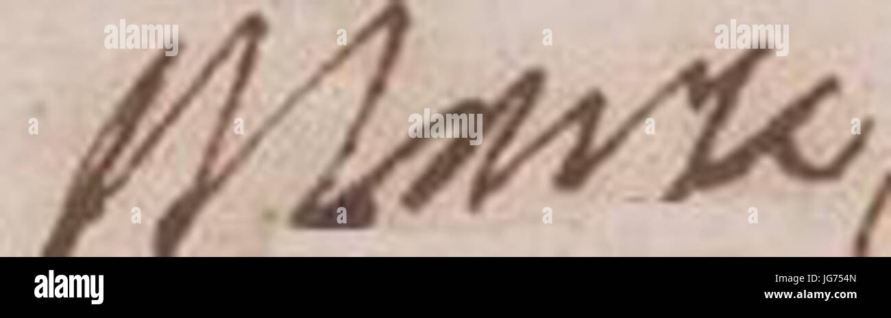 La signature de la reine Marie en 1753 lors du mariage du Prince de ...