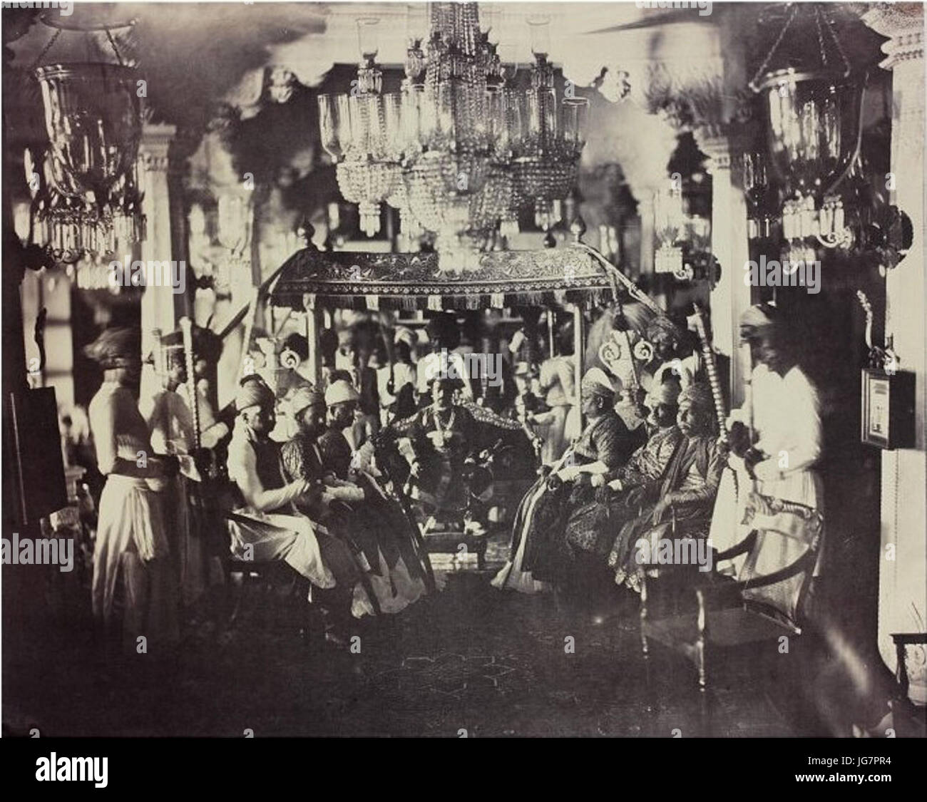 Todiman Raja dans son Durbar Shanghai 1858 Photo Stock - Alamy