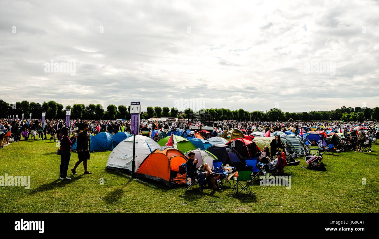 File d'attente du parc de wimbledon Banque de photographies et d’images ...